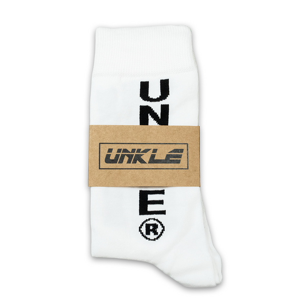 Studio Unkle - New Text Logo - Sock - White | Black Friday 2025 | Unkle ...